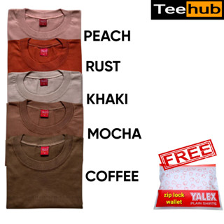YALEX Round Neck Plain T-shirt UNISEX 200 GSM - EARTH COLORS - PEACH ...