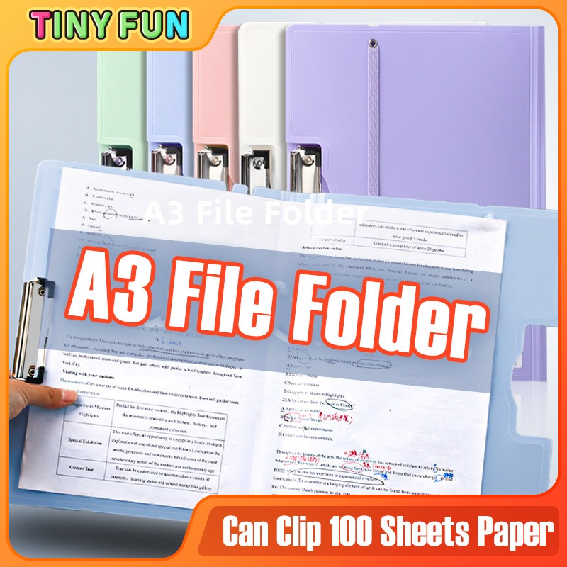A3 Test Paper File Folder with Strap | Waterproof & Durable ...