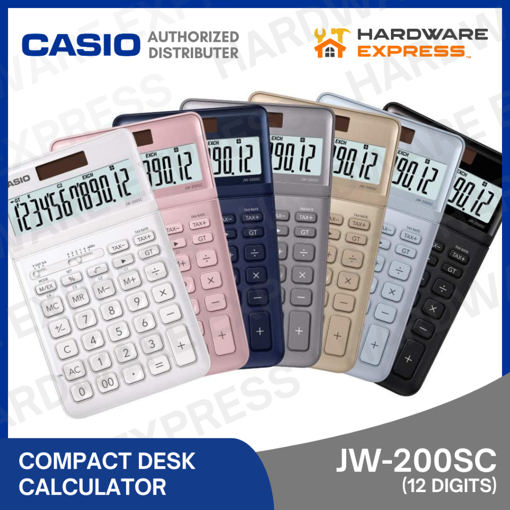 CASIO 12-Digit Calculator w/ Solar JW-200SC ORIGINAL | Shopee Philippines
