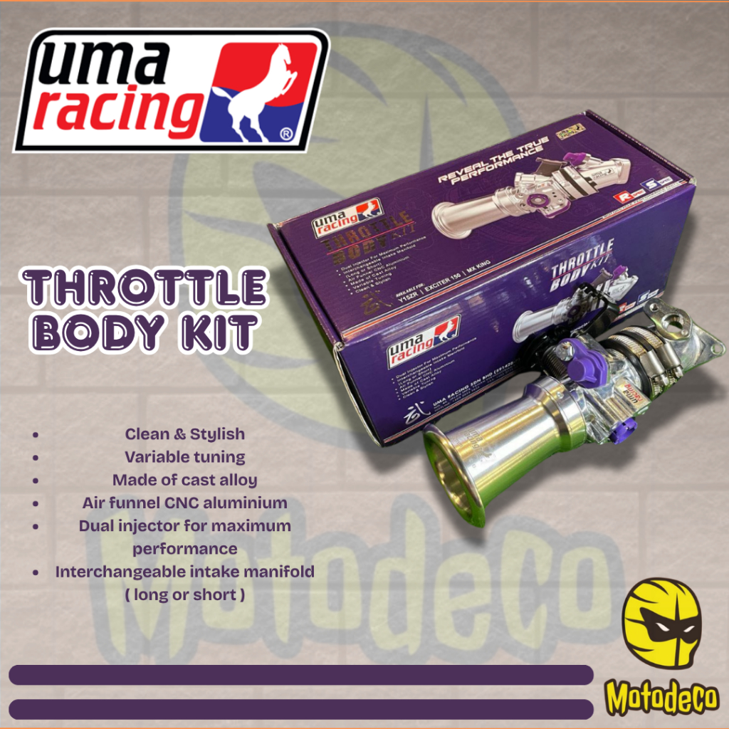 UMA RACING THROTTLE BODY KIT FOR Y15ZR / SNIPER 150 [ 32MM, 34MM, 36MM ...