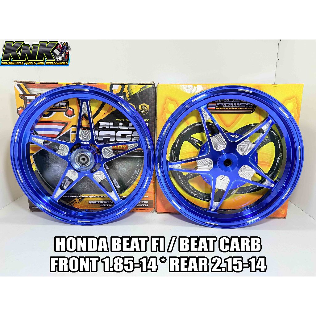 RACE POWER MAGS 14s 5 SPOKES FOR HONDA BEAT FI / BEAT CARB (100% ...