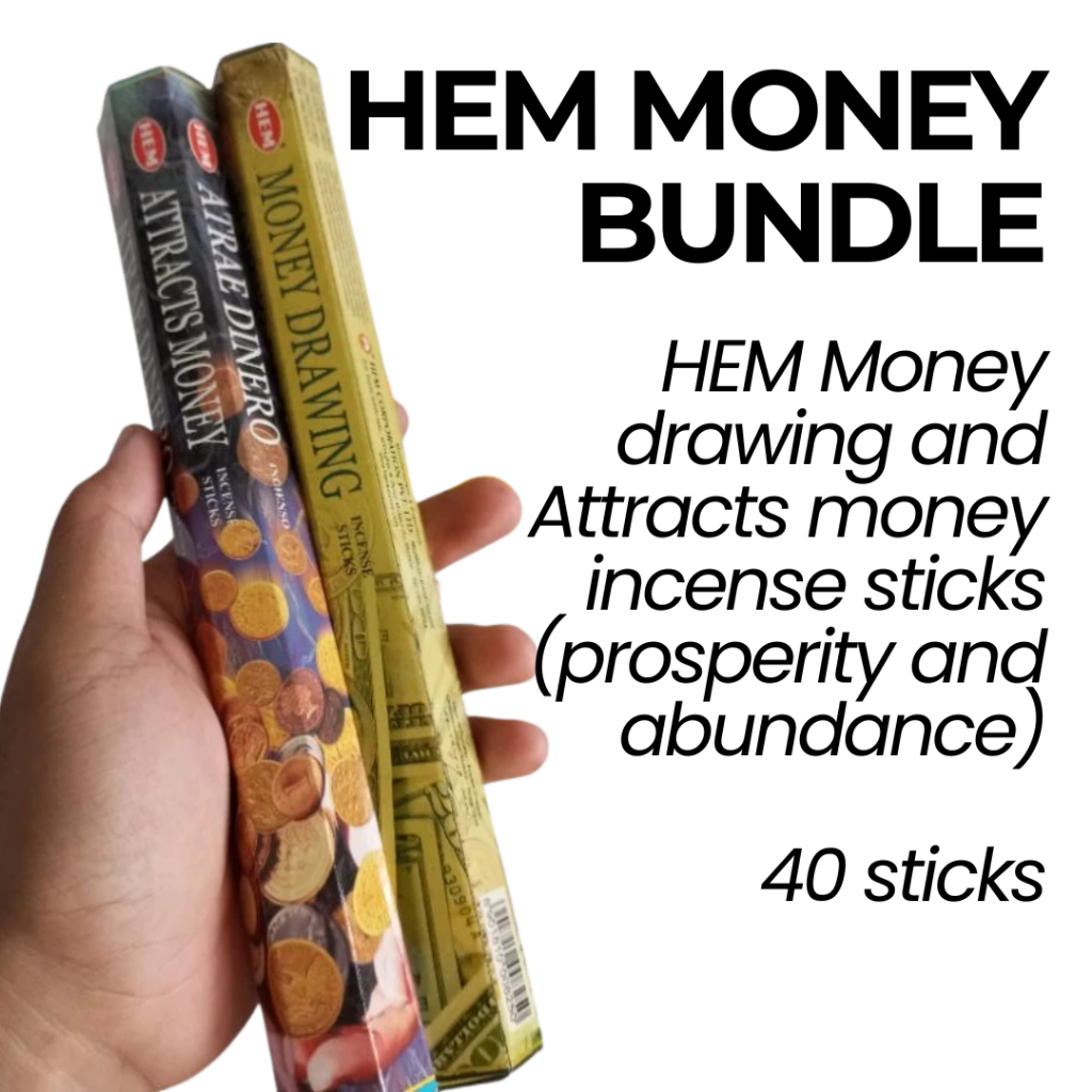 HEM Money Drawing and Attract Money Incense Bundle 40 sticks Prosperity ...