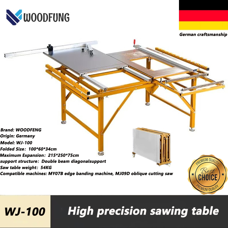 WOODFUNG Precision Folding Push Table Saw Multi functional Push Pull ...