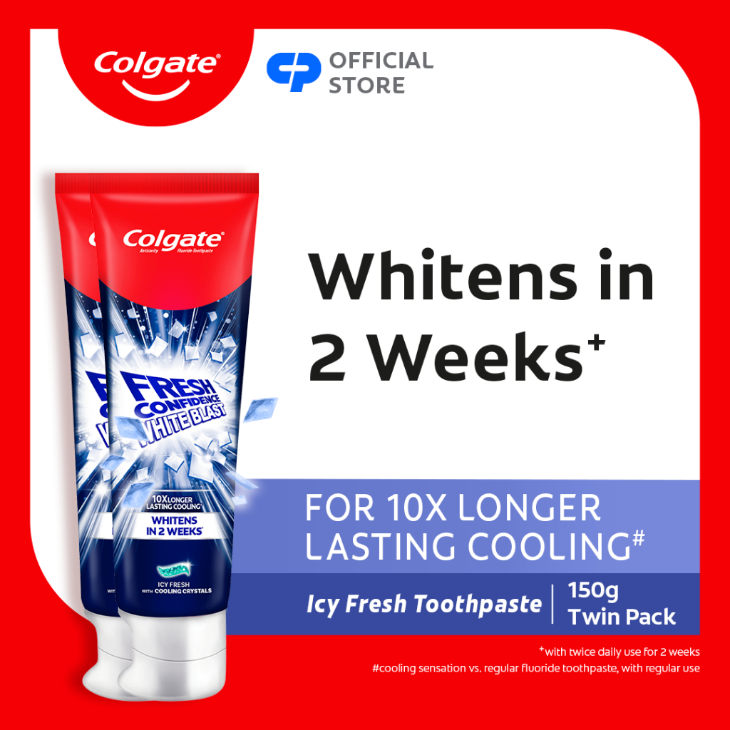 Colgate Fresh Confidence Whitening White Blast Icy Fresh Whitening ...