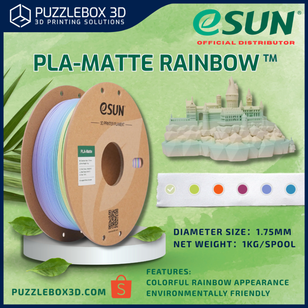 eSun PLA Matte Rainbow 3D Printing Filaments Colorful Rainbow ...