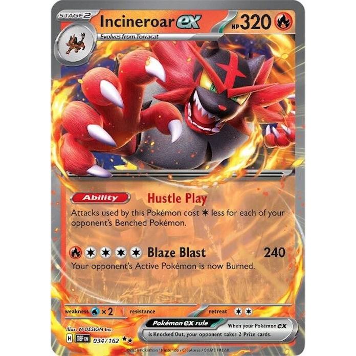 Incineroar ex - Ultra Rare - Temporal Forces - Pokemon Trading Cards ...