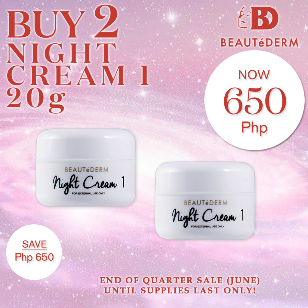 Beautederm Night Cream 1 20g (Whitening Cream) Promo | Shopee Philippines
