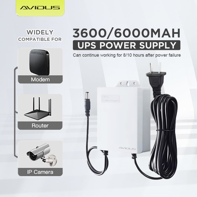 AVIDUS 12V 1.5A True 7800mAh Mini UPS Battery Backup for WiFi Router ...