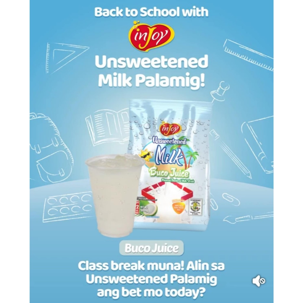 BUY 1 GET 1 Injoy UNSWEETENED Milk Buco Palamig (EXP:SEPT 14,2025 ...