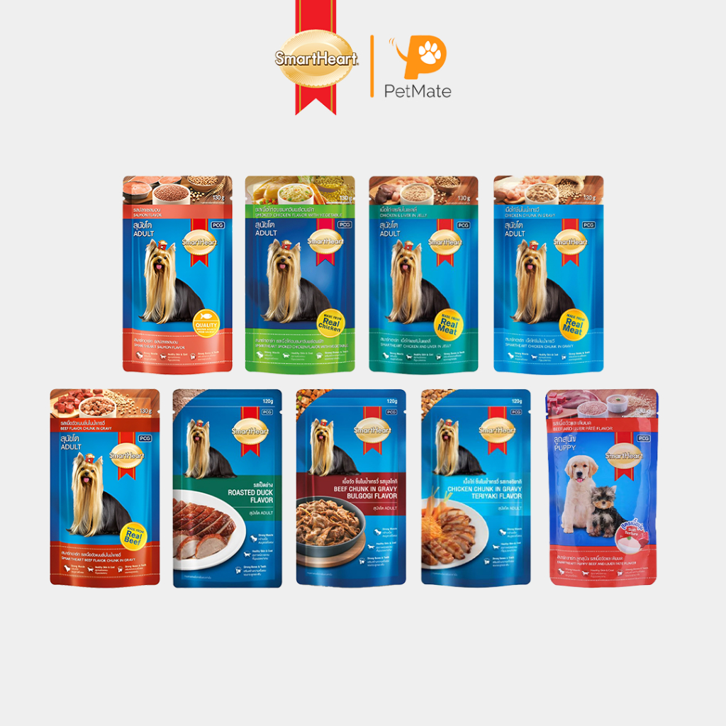 SmartHeart Adult Dog Wet Food Beef Salmon Smoked Chicken Vegetable ...