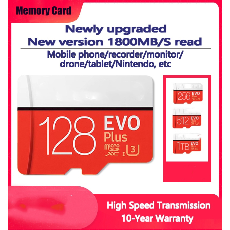 Memory Card Class 10 Micro SD Card EVO PLUS 128GB 256GB 512GB 1TB ...