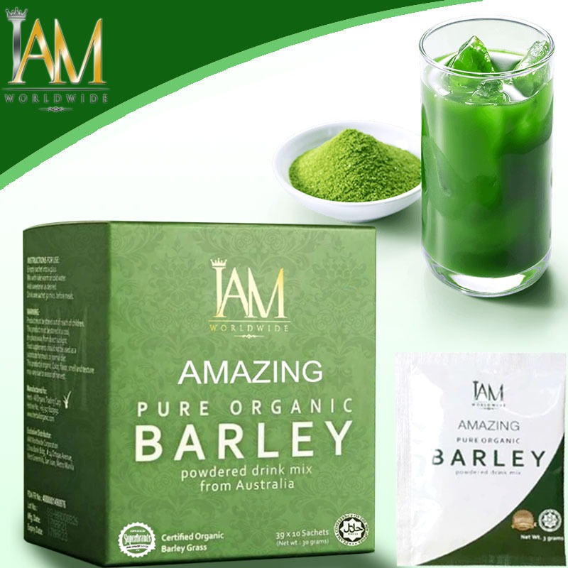 【FDA Approved】NEW PACKAGING IAM WORLDWIDE Amazing Pure Organic BARLEY ...