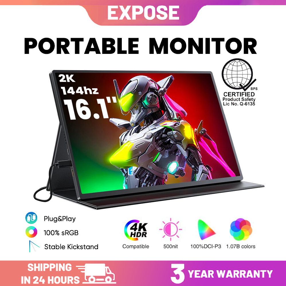 EXPOSE Portable Monitor Touch Screen for laptop 15.6inch Ultra-Thin for ...