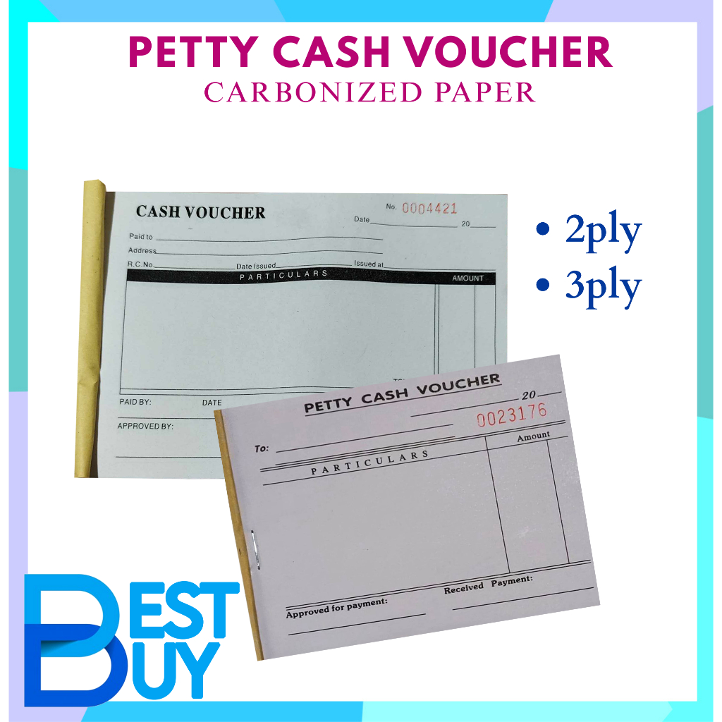 Carbonized Petty Cash Voucher Receipt 2ply Landscape | Shopee Philippines