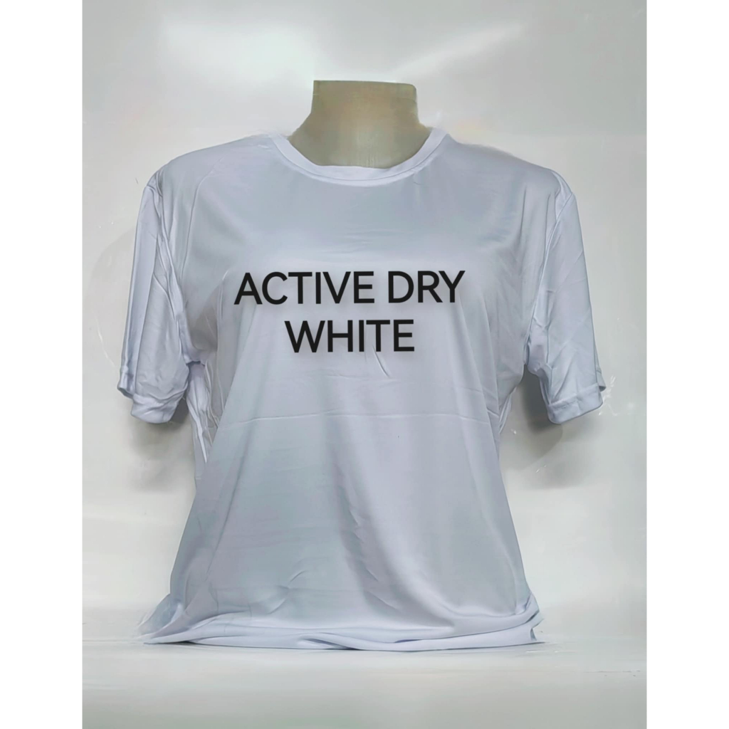 WHITE ACTIVE PLAIN T-SHIRT UNISEX | Shopee Philippines