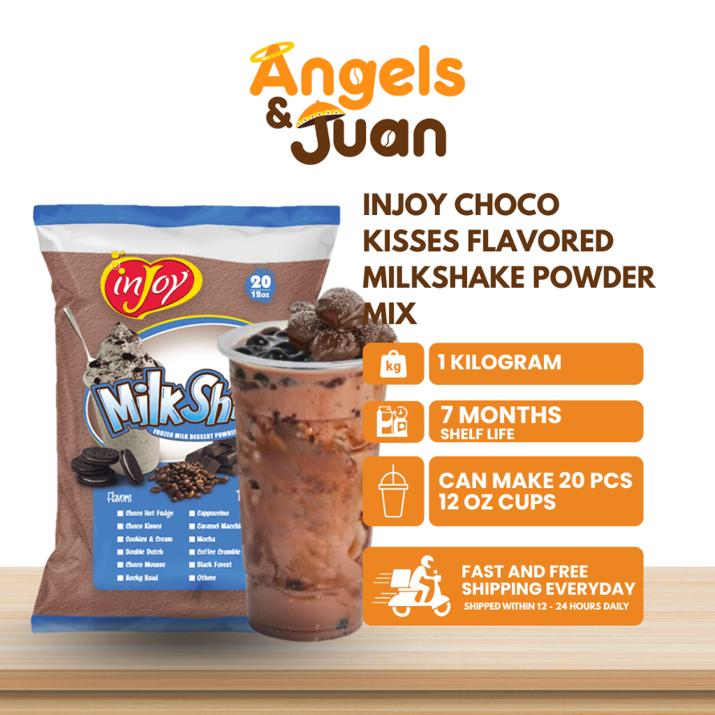 inJoy Choco Kisses Milk Shake Flavored Milk Drink Powder Mix 1 Kilogram ...
