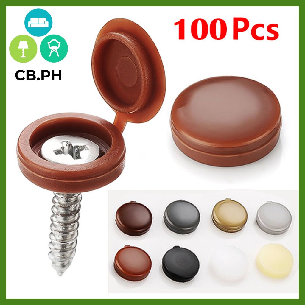 100PCS Plastic Screw Cap Decorative Bolts Fold Snap Protective Cap ...