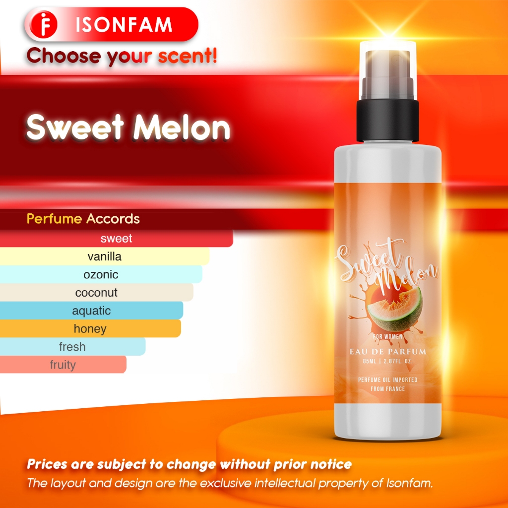 Sweet Melon by ISONFAM Perfume Inspired Scent Oilbase 85ml bottle ...