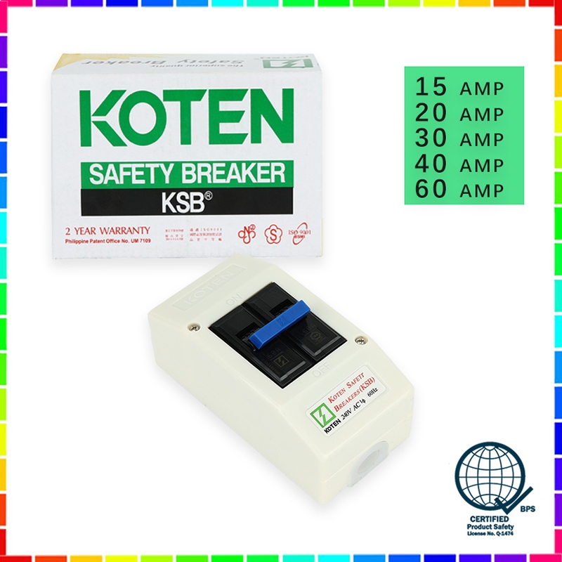 （Fast Delivery）KOTEN SAFETY BREAKER SHUTA BREAKER 15AMP 20 AMP 30 AMP ...