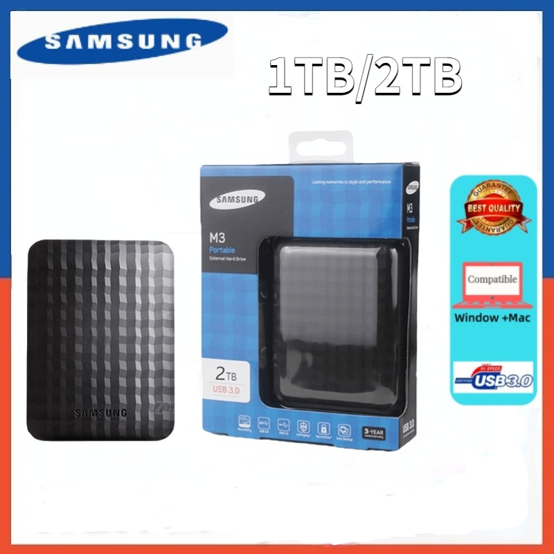 SAMSUNG M3 1TB/2TB Extreme Portable HDD USB 3.0 for Windows & Mac ...