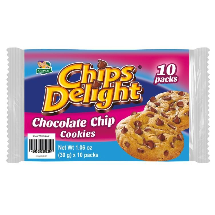 Chips Delight Chip Cookies Chocolate 30gx10s | Shopee Philippines