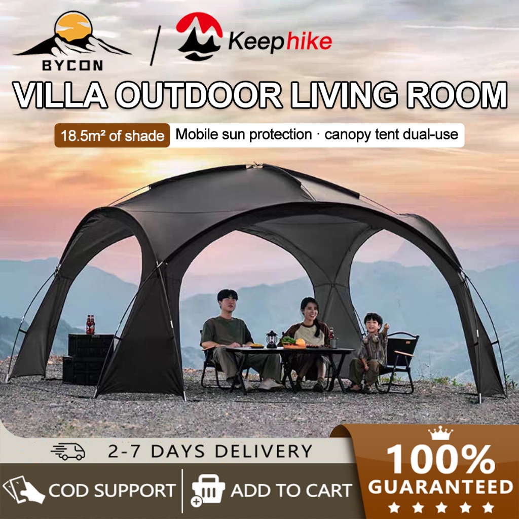 Dome canopy rubber sun protection large tent outdoor camping super ...
