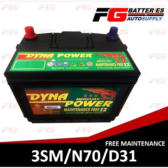 Dyna Power 3SM/N70 Maintenance Free Battery | Shopee Philippines
