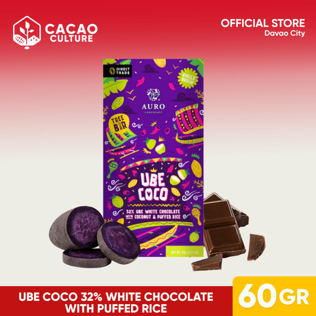 Cacao Culture |Auro 'Ube Coco' Chocolate Bar 60g - Premium Chocolate ...