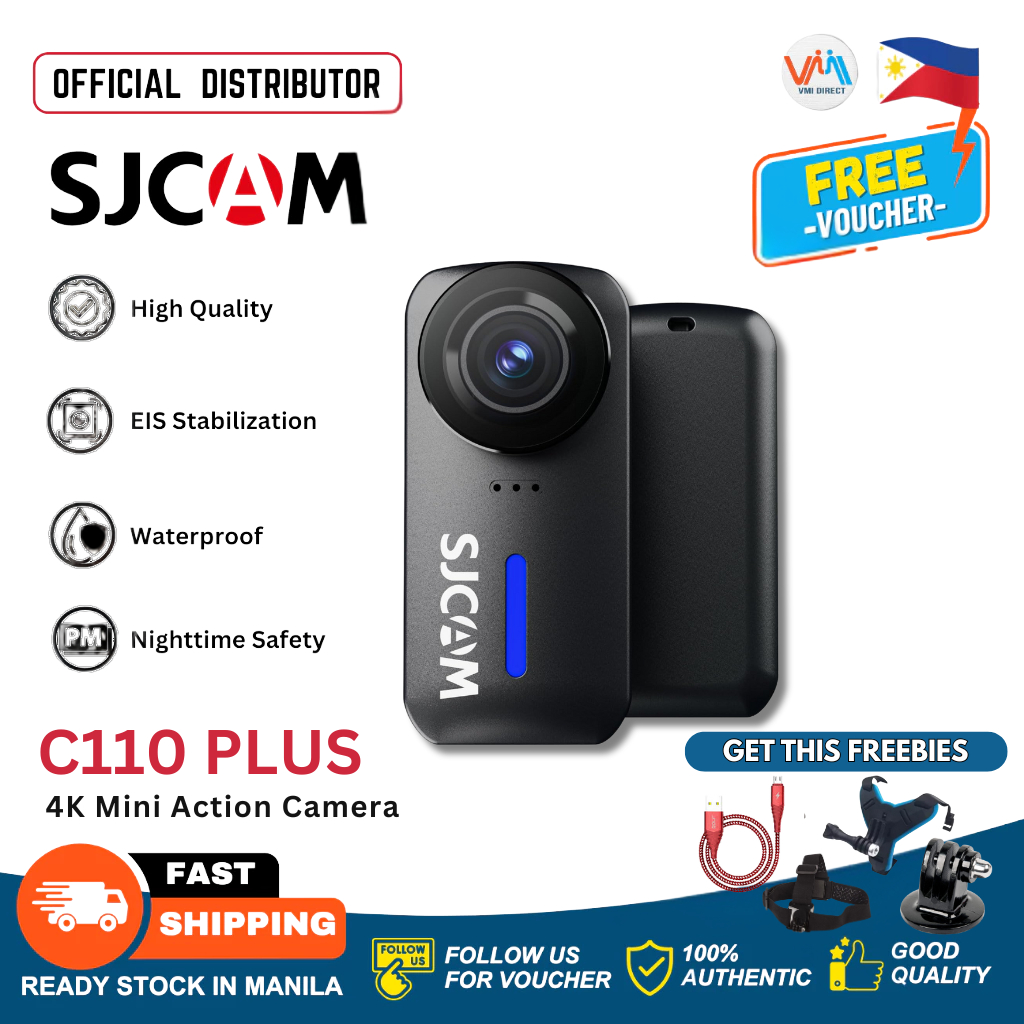 SJCAM C110 Plus 4K 30FPS Action Camera Waterproof Motorcycle Sports Outdoor Cycling Moto ...