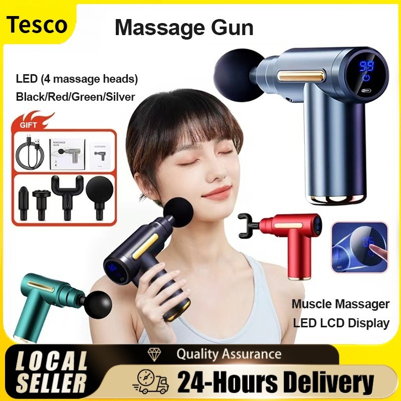 Massage Gun 4 Heads Electric Portable Muscle Superace Percussive High ...