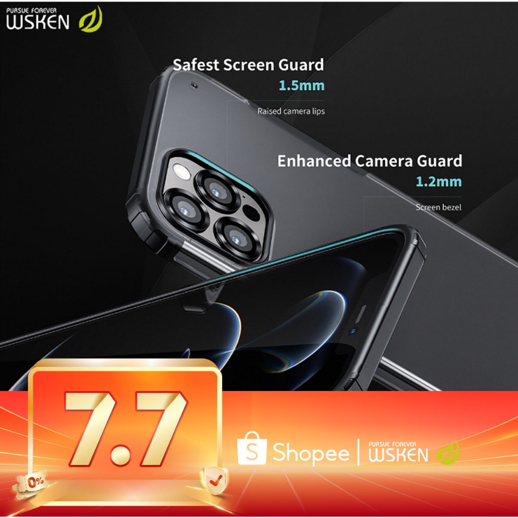 WSKEN for iPh12ProMax Case Carbon Fiber Armor Protection Matte ...