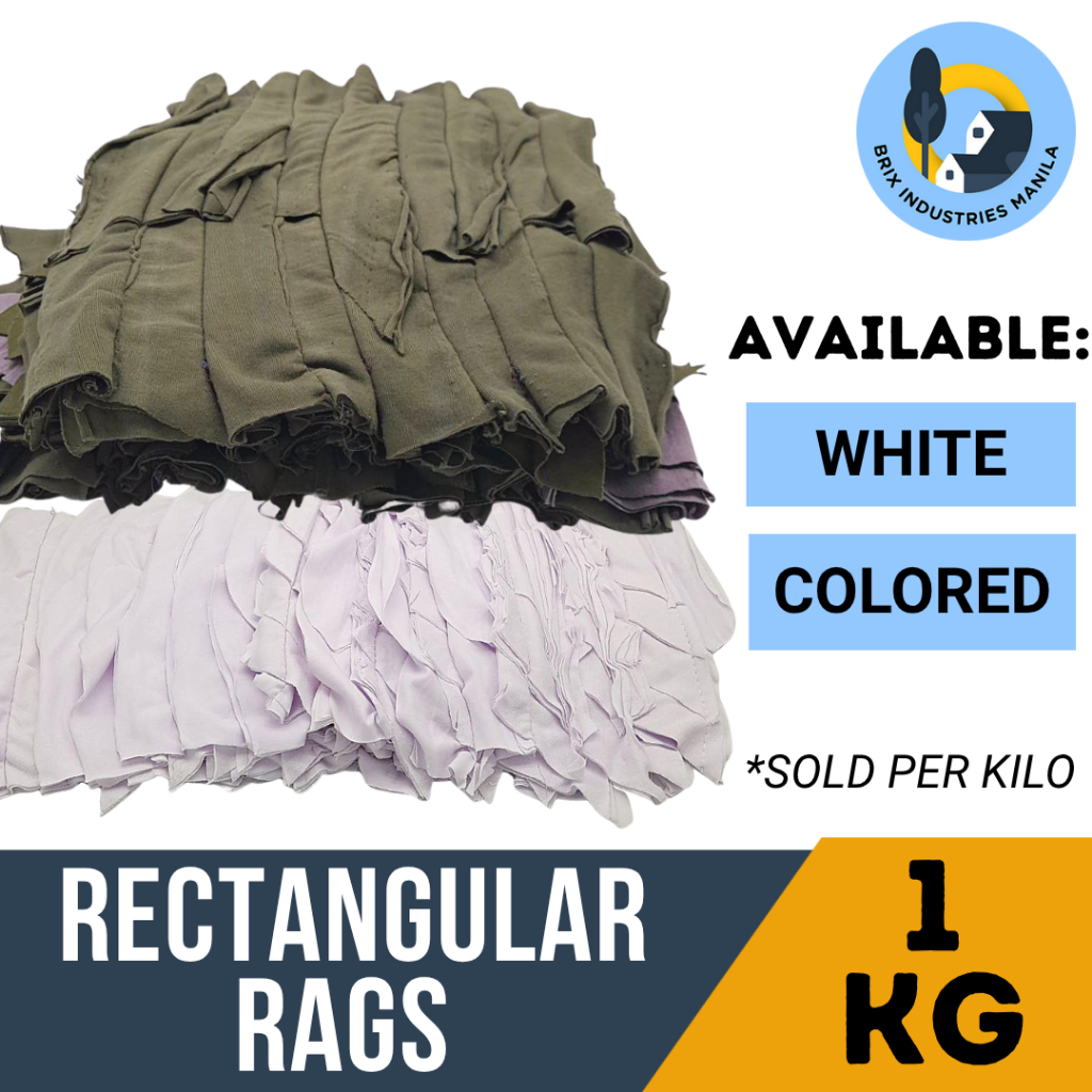 Cotton Rags Basahan Rectangle 1kg Colored or White Construction ...