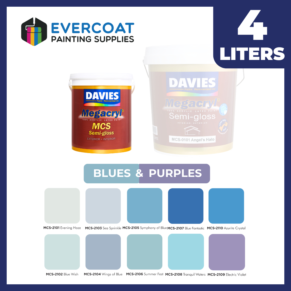 Davies Megacryl MCS Semi-Gloss, 100% Acrylic Latex, 70 Colors, Water ...