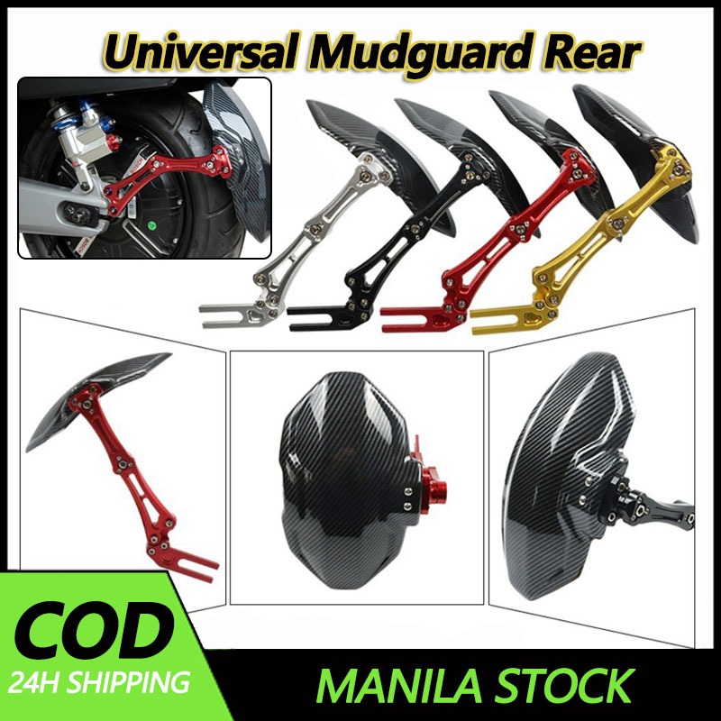 【COD】Universal Motorcycle Mudguard Carbon Fiber Rear Fender CNC ...