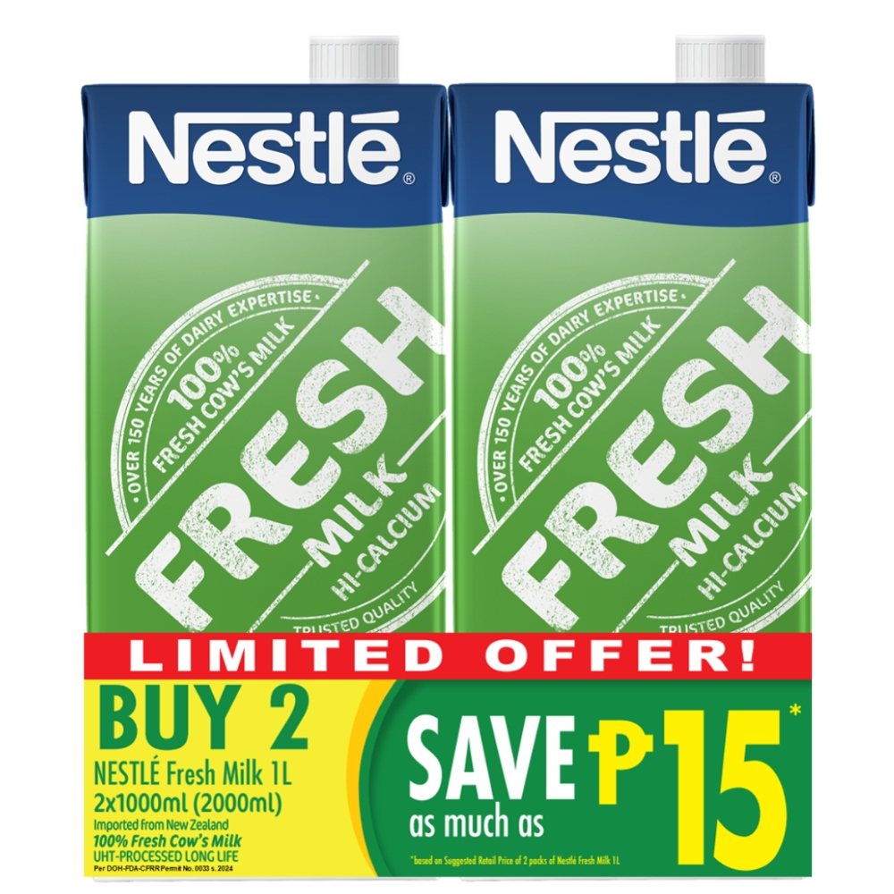 Nestle Fresh Milk 1 Liter (Buy 2 SAVE 15 pesos) | Shopee Philippines