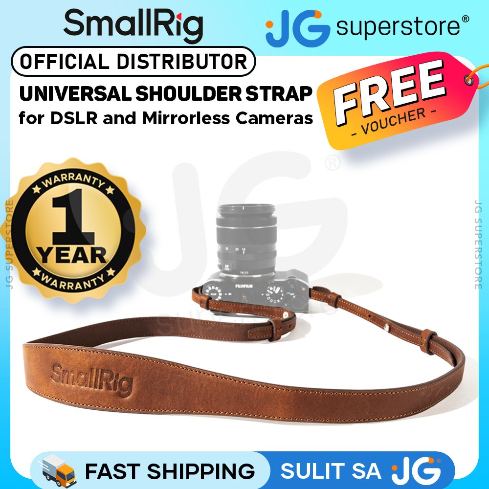 SmallRig Universal Leather Shoulder / Neck Strap with 43" Max Length ...