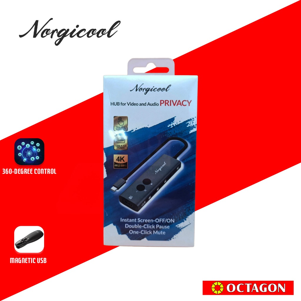 NORGICOOL NC123 8 IN 1 MULTIPORT USB-C HUB W/ ON/OFF SWITCH | Shopee ...
