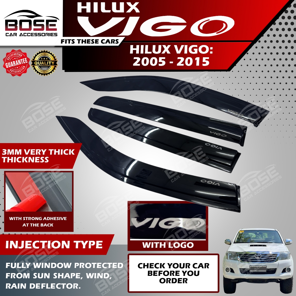 Premium Visor for Toyota Hilux Vigo 2005 - 2015 Year Model OEM ...