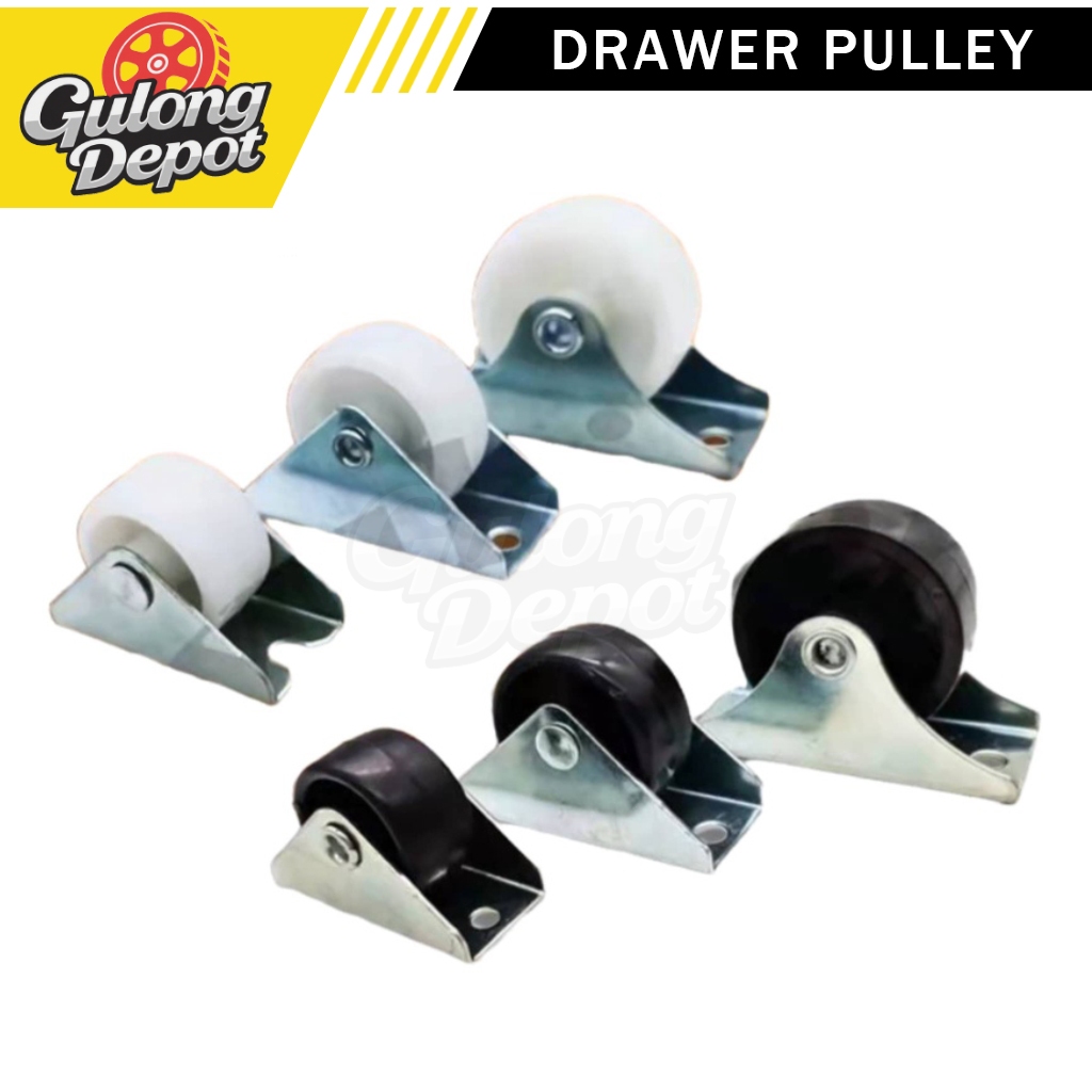 1 Inch Mini Nylon Caster Wheel Bookcase Drawer Sorting Mobile Guide ...