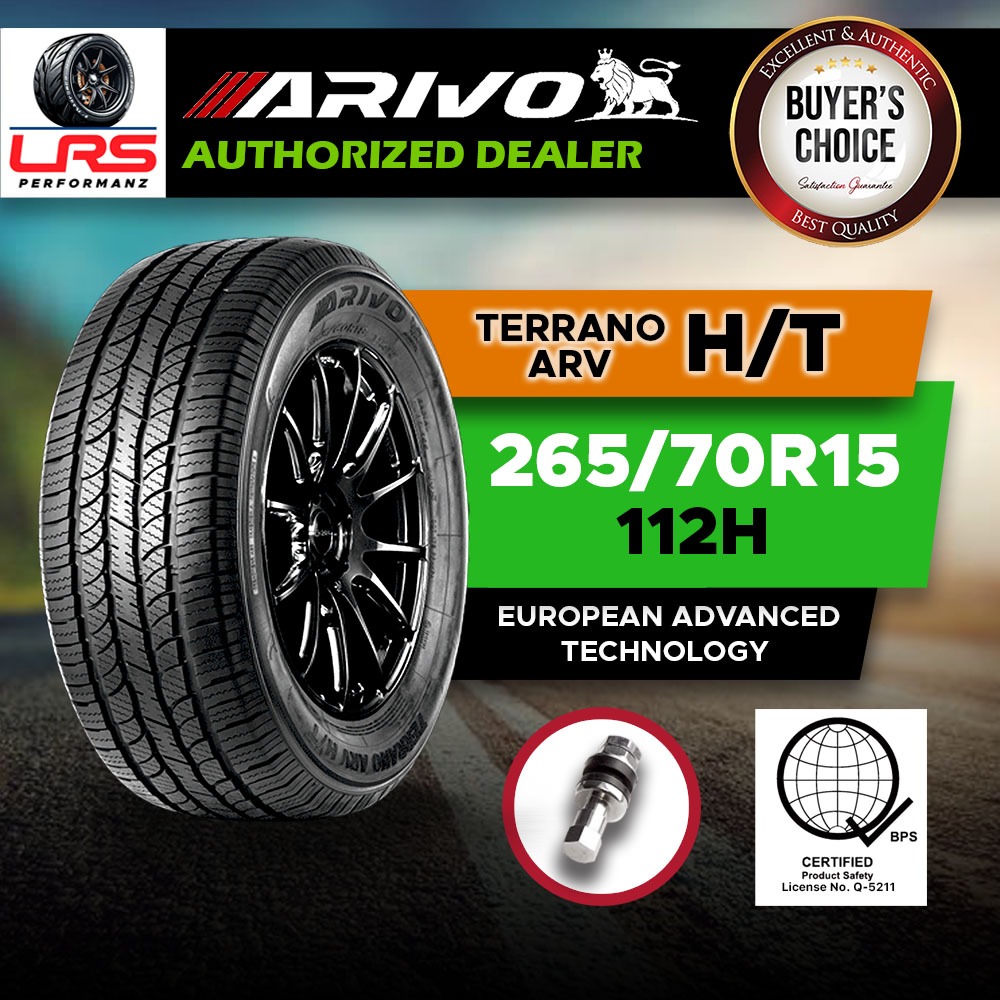 ARIVO 265/70 R15 - TERRANO ARV H/T with free stainless tire valves ...