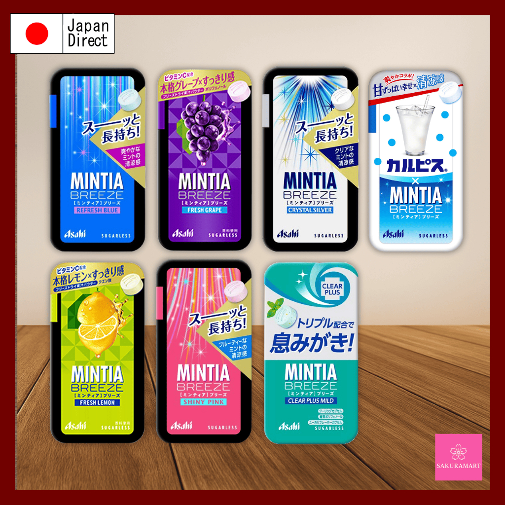 Asahi MINTIA Breeze – Premium Sugarless Breath Mints (Choose from 7 ...