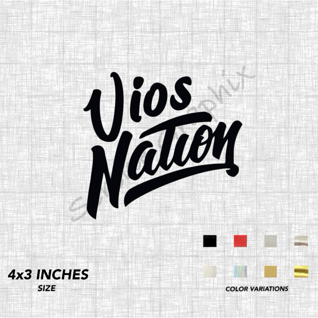 Vios Nation Sticker - Waterproof Cut Out Sticker | Shopee Philippines