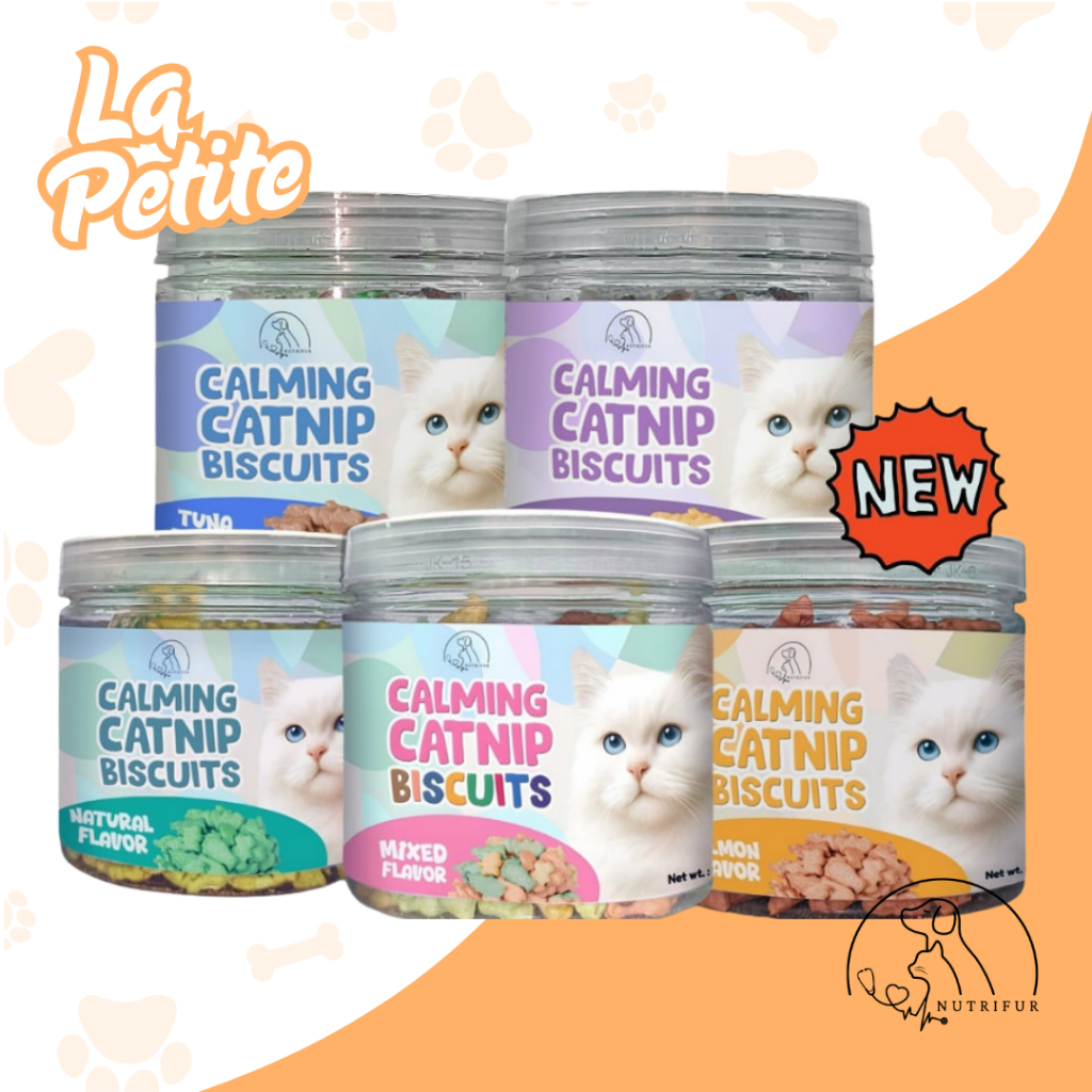 LKJ- Cat Treats & Snacks - Nutrifur Calming Catnip Biscuit for Cats ...