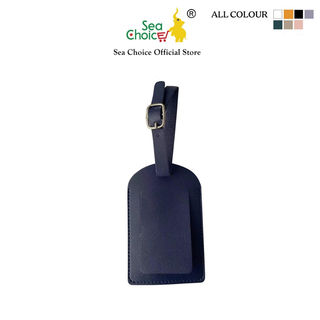 SEA CHOICE 1 Piece PU Leahter Secure Luggage Tags Suitcase Label Travel Luggage Tag, ID Bag Tag ...