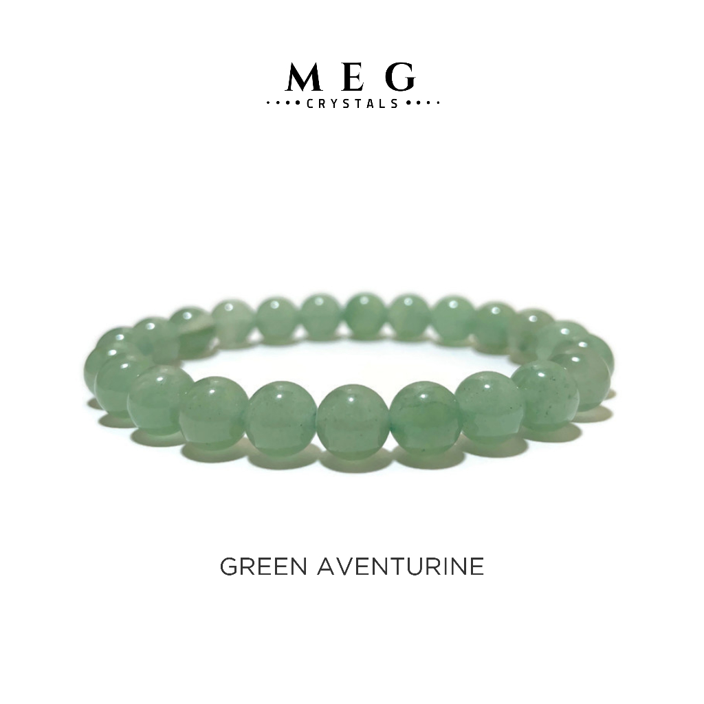 MEG Green Aventurine Bracelet Natural Healing Crystal Beads 8mm for Men ...