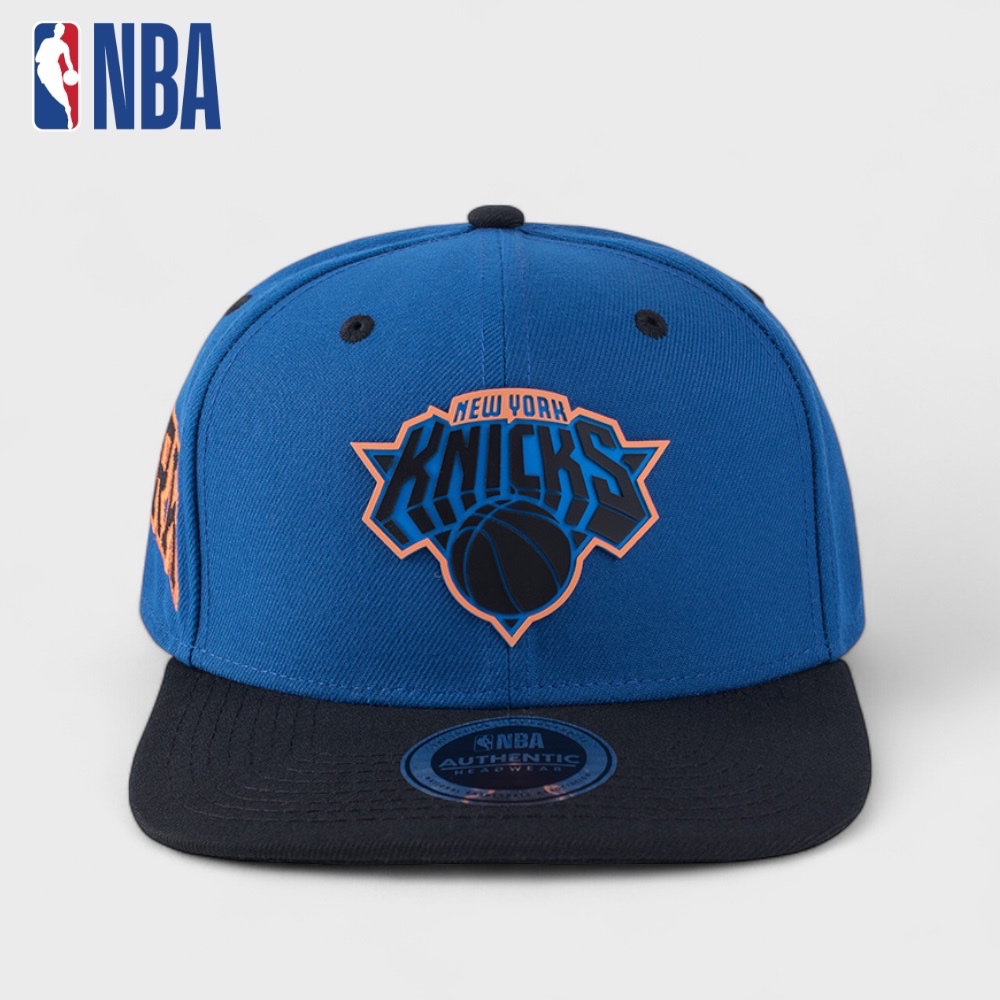 Official NBA Cap Real Hoops Patch Logo New York Knicks Mens Flex Fit ...