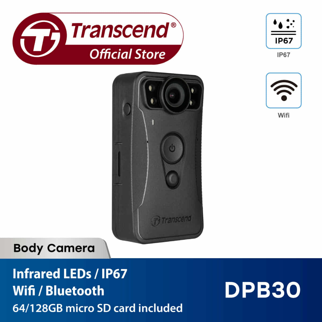 Transcend DrivePro Body 30 / TS128GDPB30A /Body Camera / Body CCTV ...