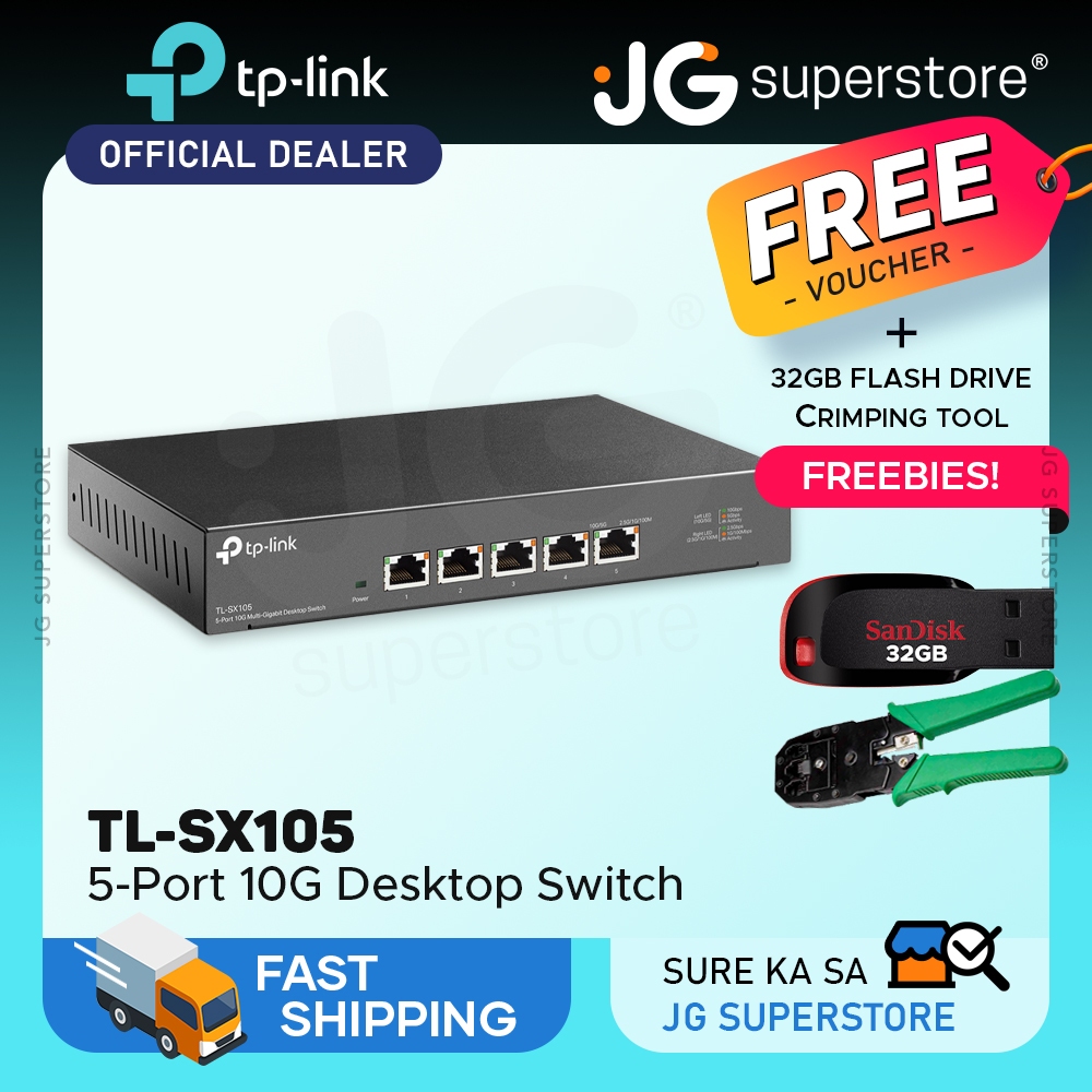 TP-Link TL-SX105 5-Port 10G Multi-Gigabit Desktop Switch (Unmanaged ...