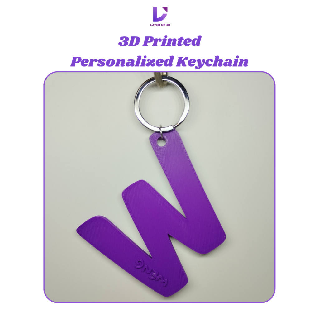 3D Printed Customized/ Personalized Initial with Name Keychain (Letter ...