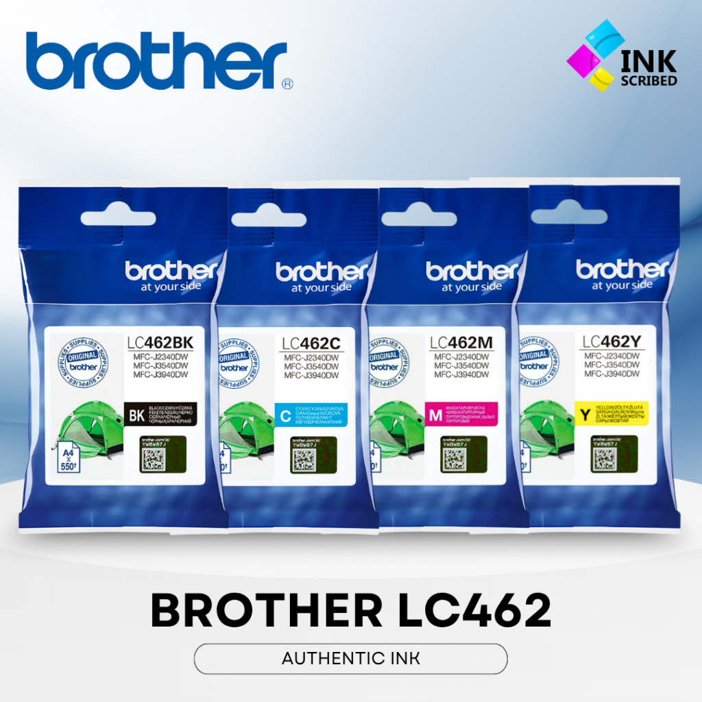 Brother LC-462 LC462 Black Cyan Yellow Magenta Original Ink Cartridges ...
